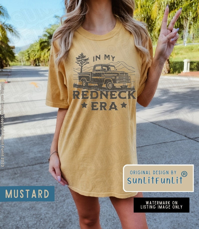 Redneck Shirt In My Redneck Era T Shirt Dresses Country Concert Tee ...