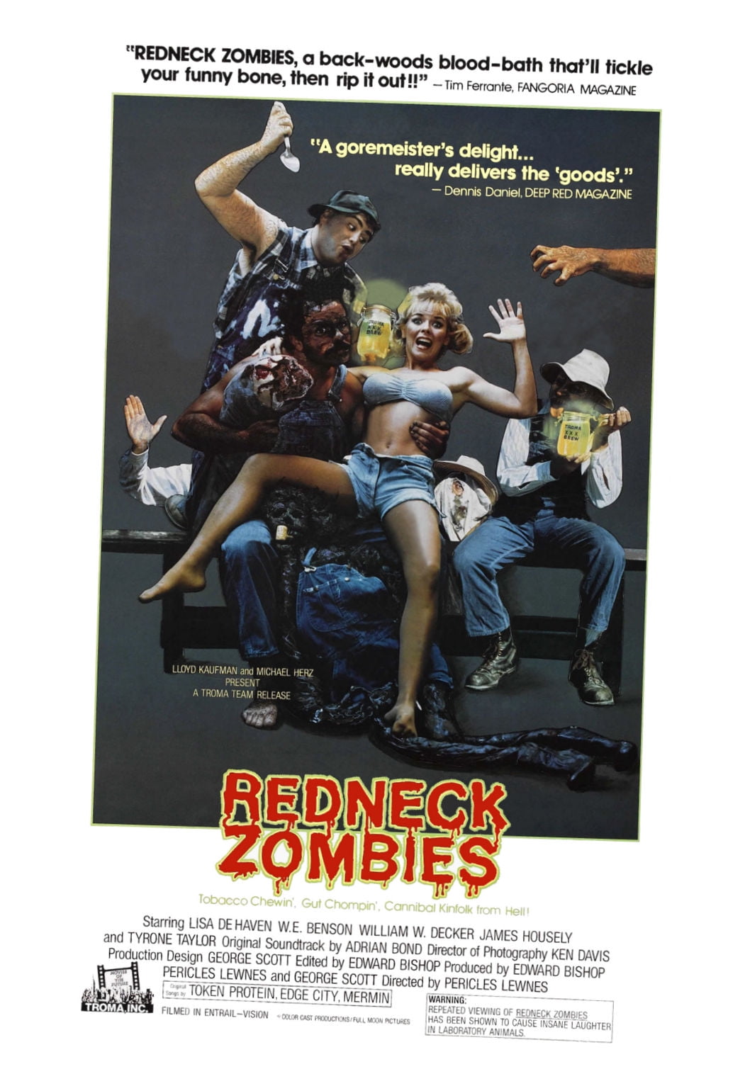 Redneck Zombies Movie poster Metal Sign 8inx 12in Metal Print 8x12 ...