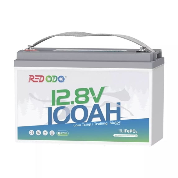 Redodo 12V 100AH Deep Cycle LiFePO4 Battery with Low Temp Cutoff and ...