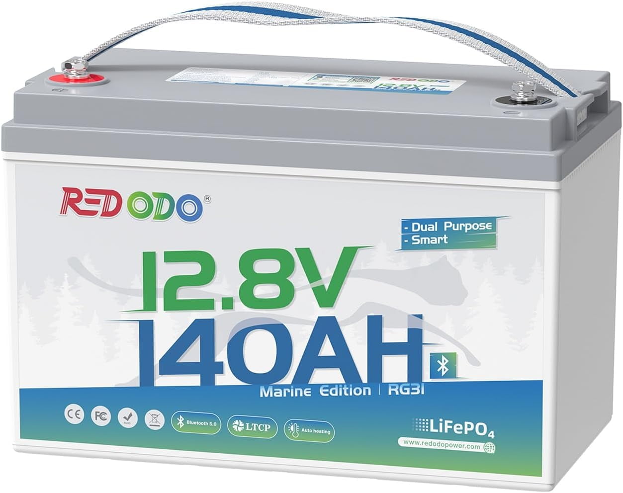 Redodo 12V 140Ah Dual Purpose LiFePO4 Battery with Bluetooth and ...