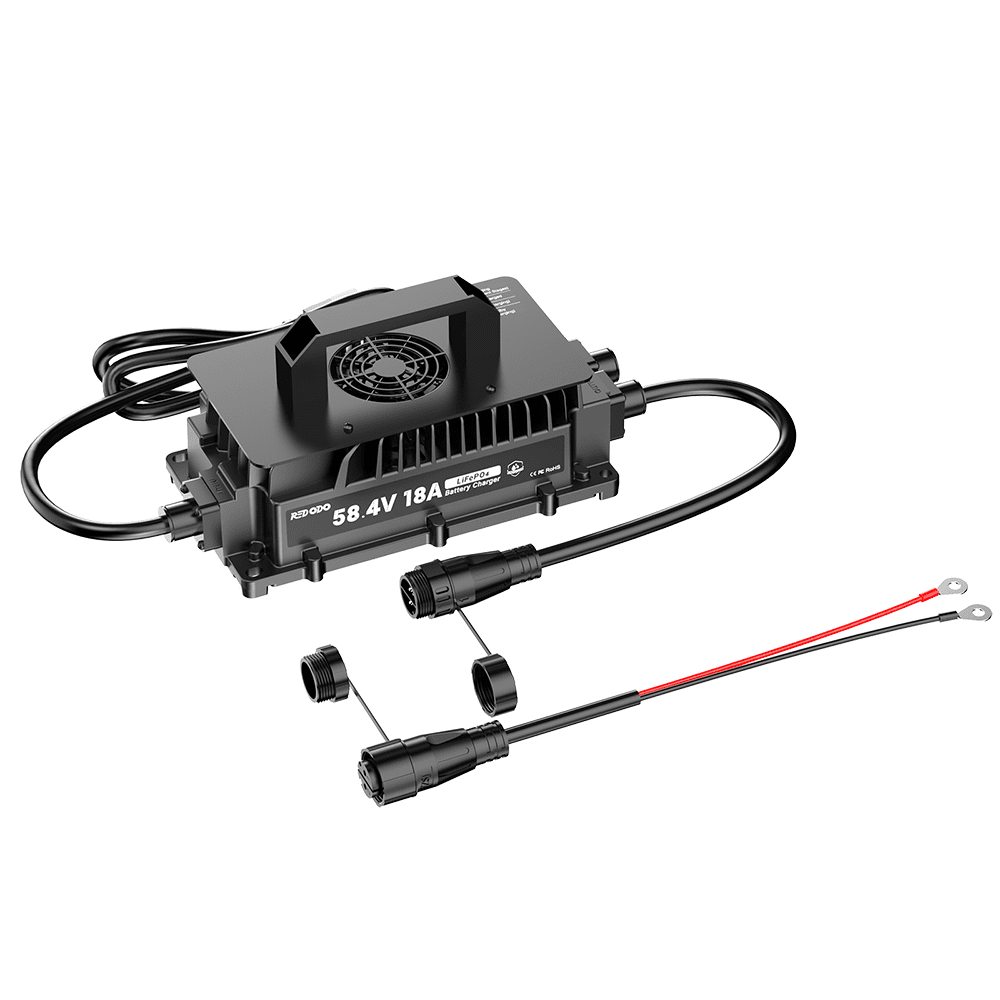 Redodo 58.4V18A LiFePO4 Battery Charger for 48V (51.2V) Lithium ...