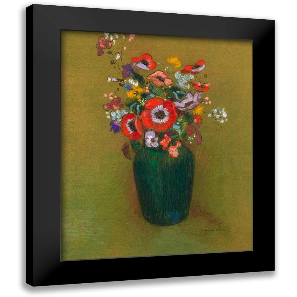 Redon, Odilon 12x14 Black Modern Framed Museum Art Print Titled - Vase ...