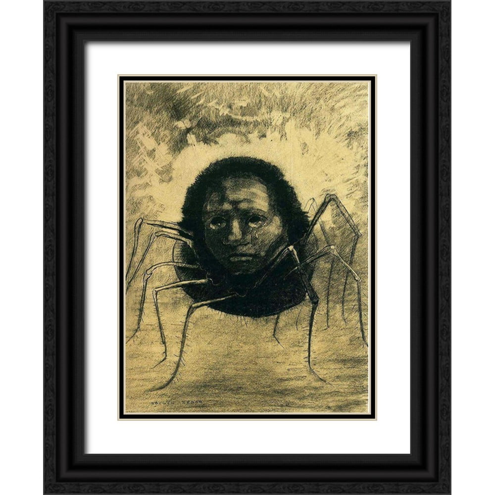 Redon, Odilon 14x18 Black Ornate Wood Framed with Double Matting Museum ...