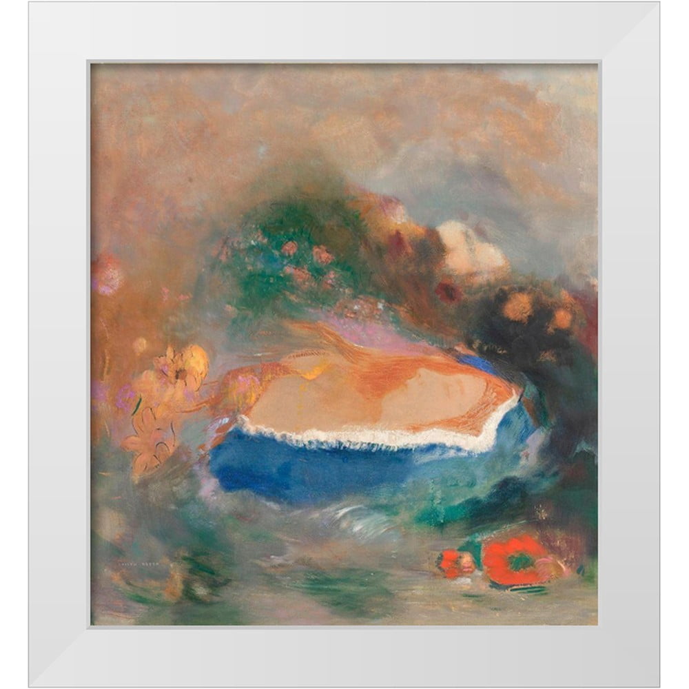Redon, Odilon 20x22 White Modern Wood Framed Museum Art Print Titled ...