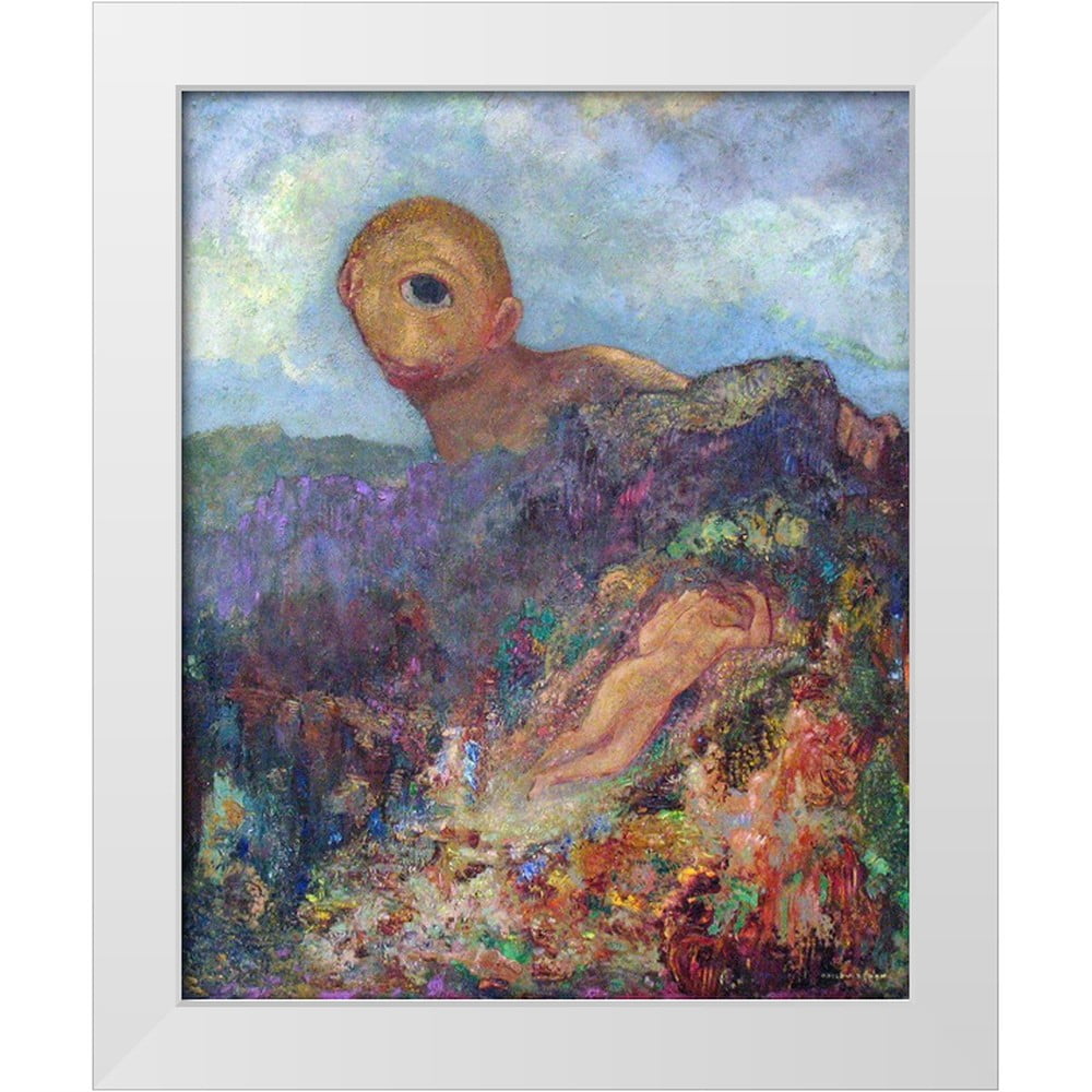Redon, Odilon 20x24 White Modern Wood Framed Museum Art Print Titled ...