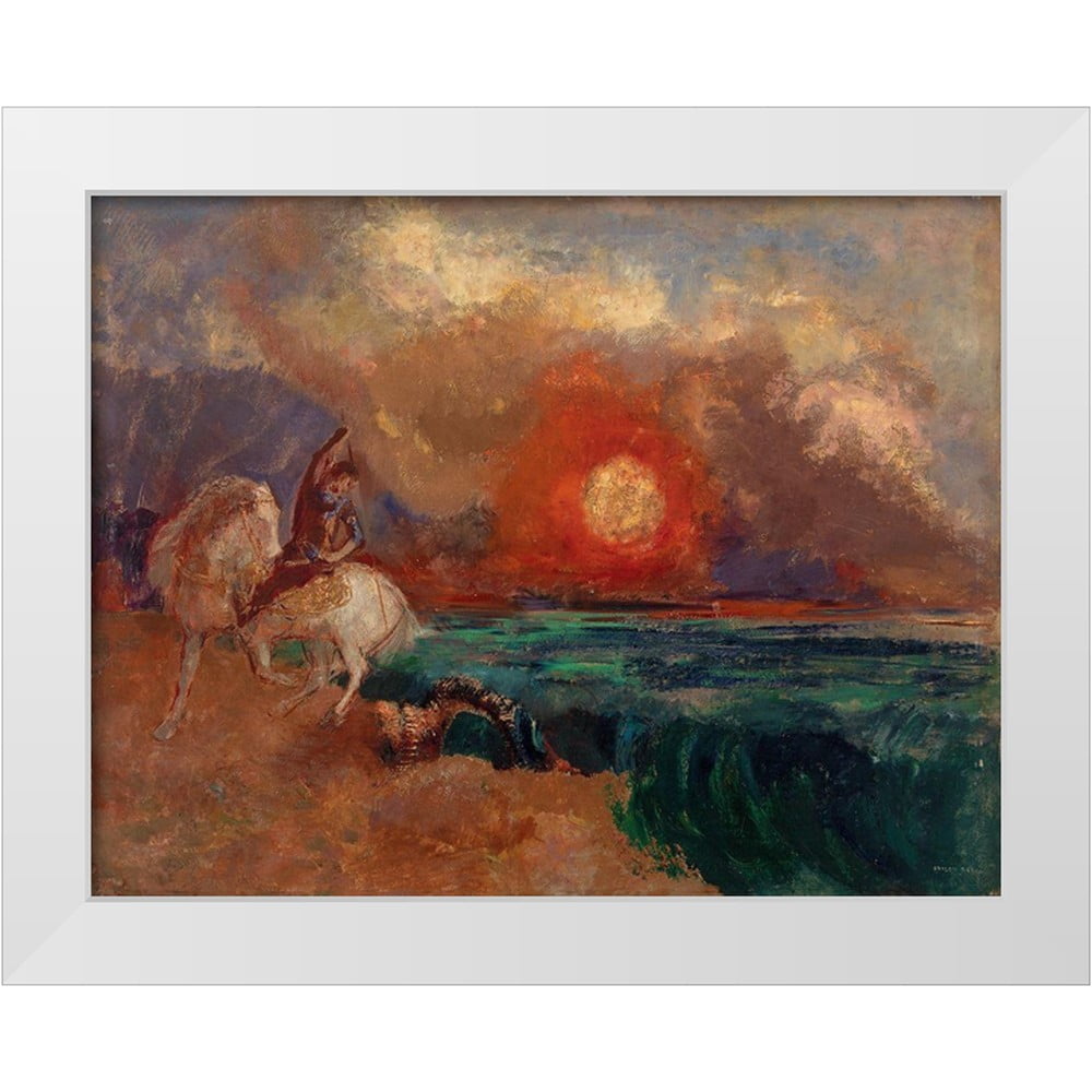 Redon, Odilon 24x19 White Modern Wood Framed Museum Art Print Titled ...