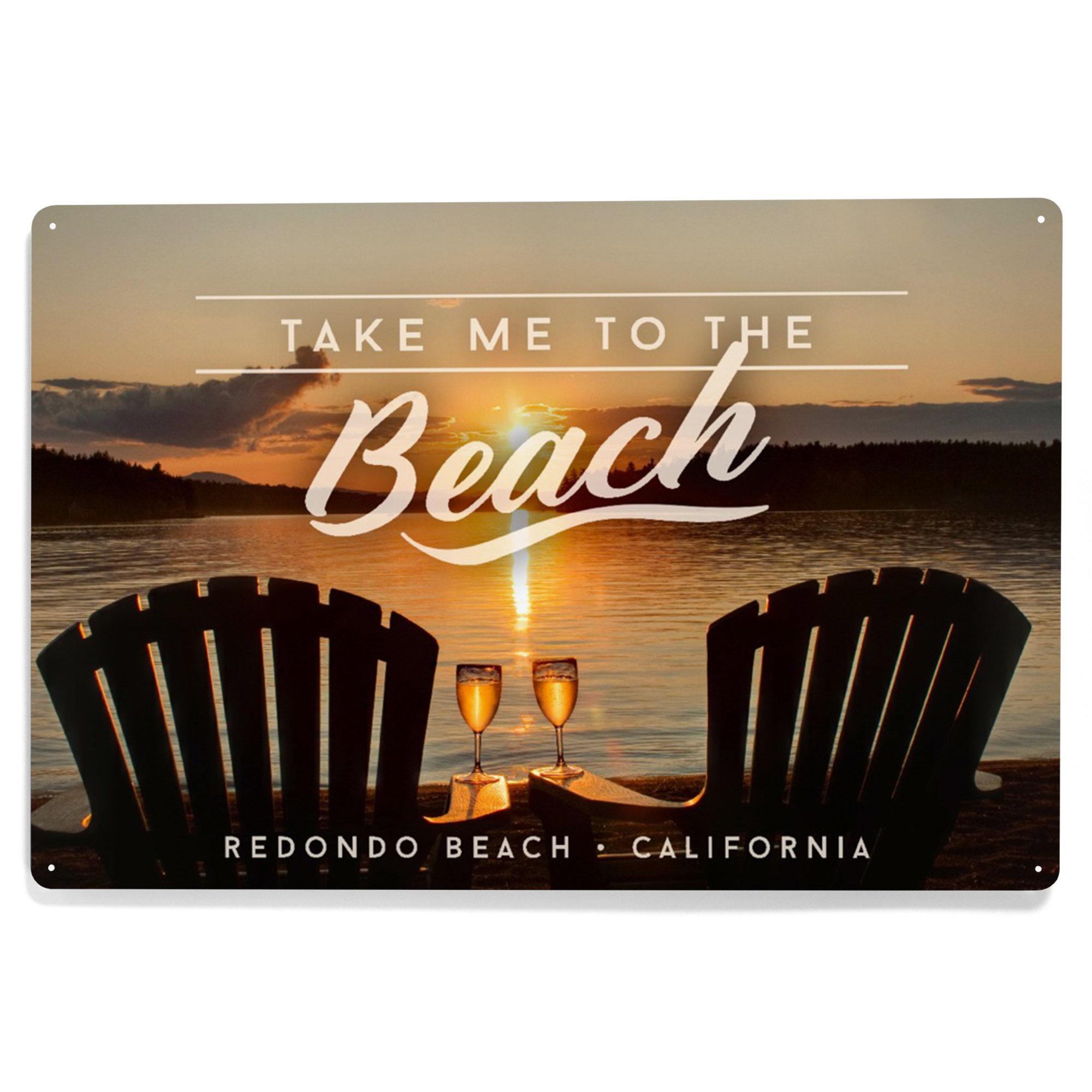 Redondo Beach, California, Take Me to the Beach, Sunset View (12x18 ...