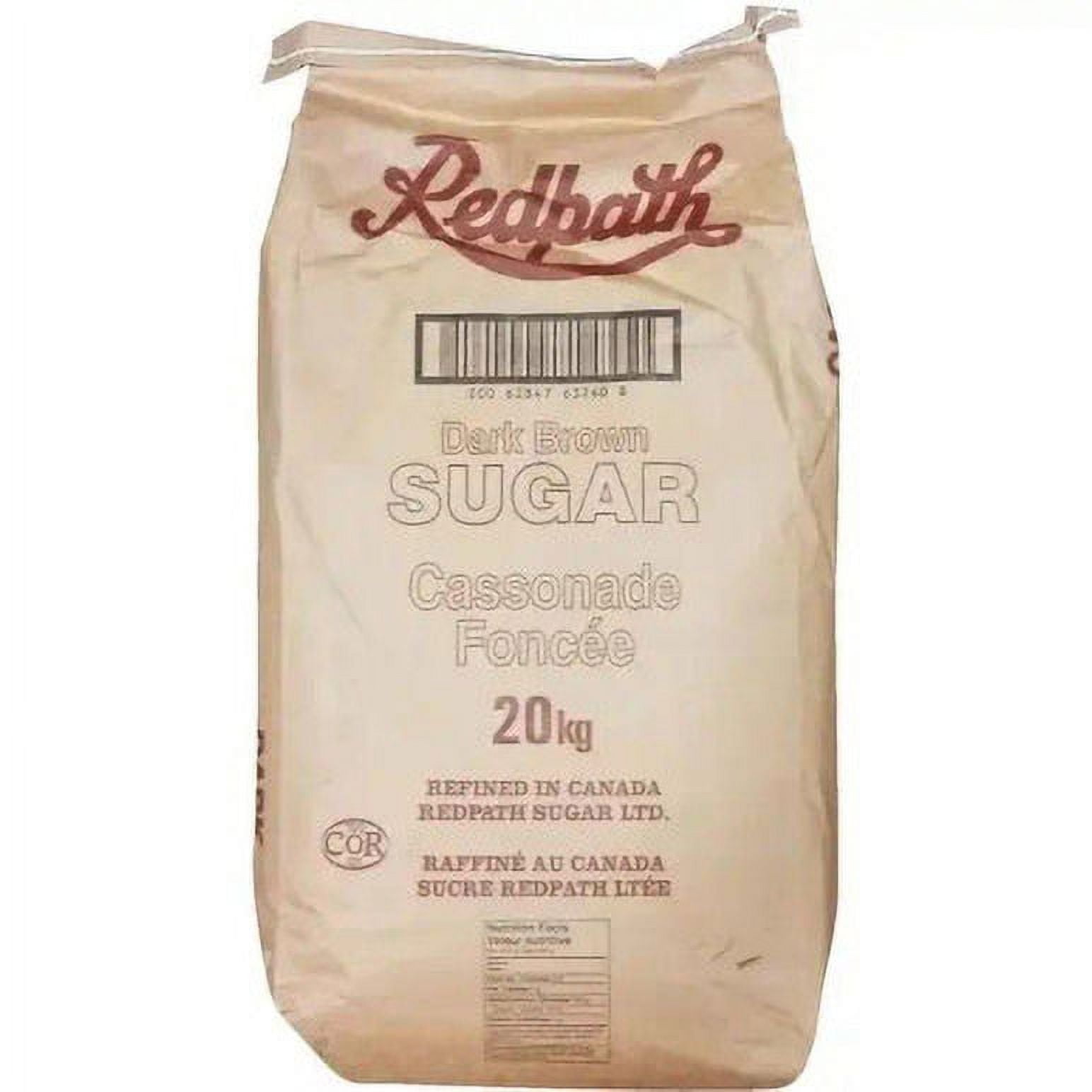 Redpath Sugar Dark Brown, Bulk Food Service, 20 kg - Perfect for Baking ...