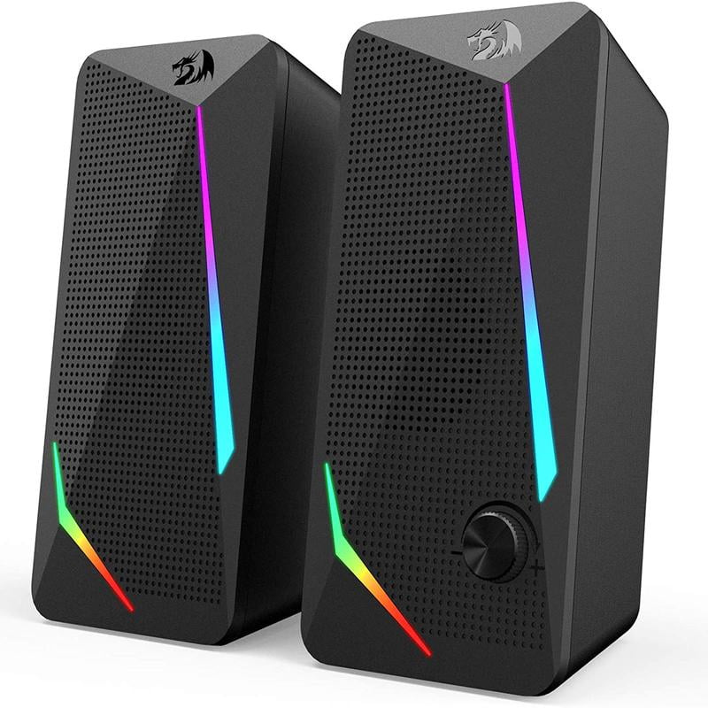 Redragon GS510 Waltz RGB Desktop Speakers, 2.0 Channel PC Computer Stereo Speaker with 4 ...