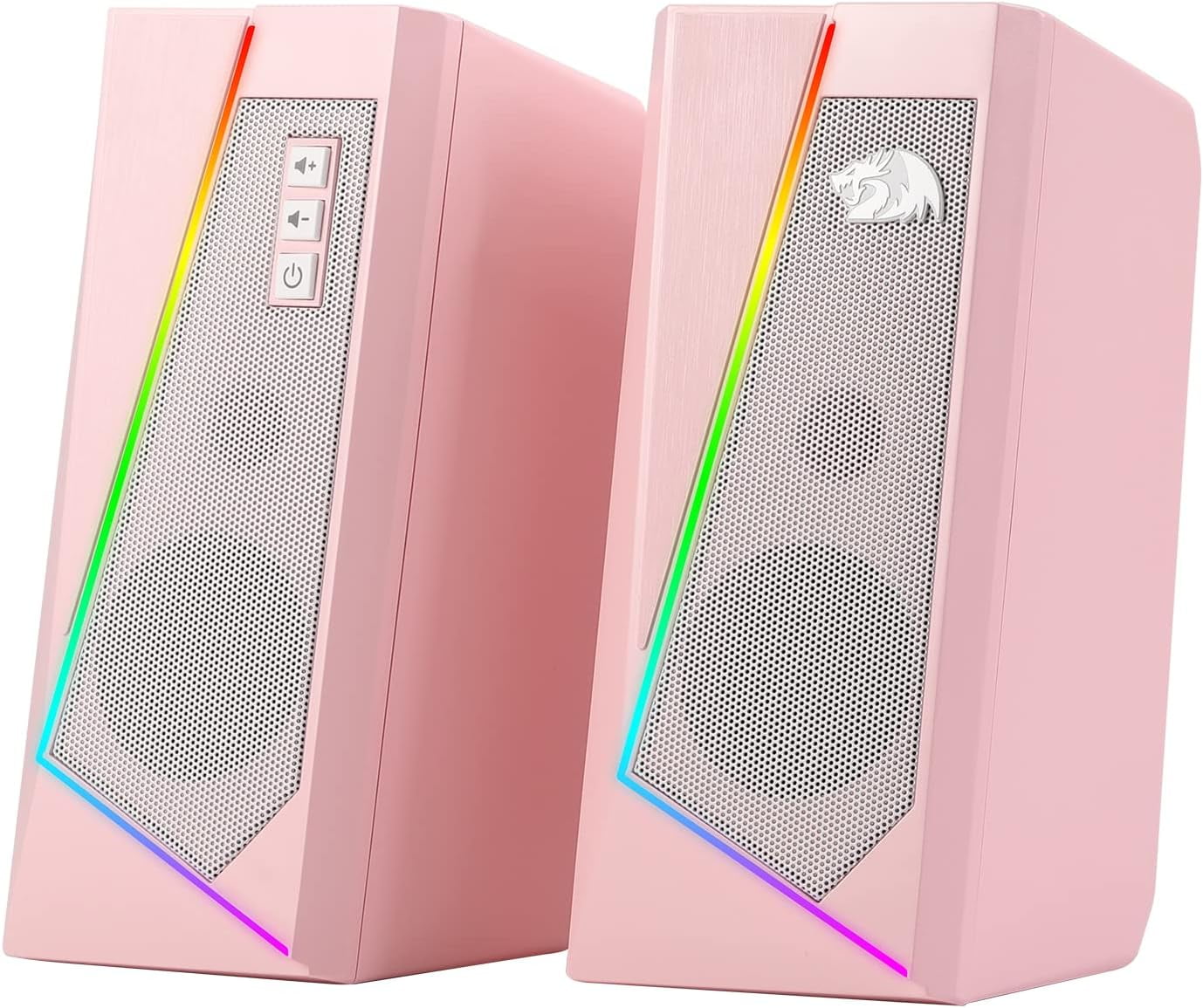 Redragon GS520 RGB Desktop Speakers, 2.0 Channel PC Computer Stereo ...
