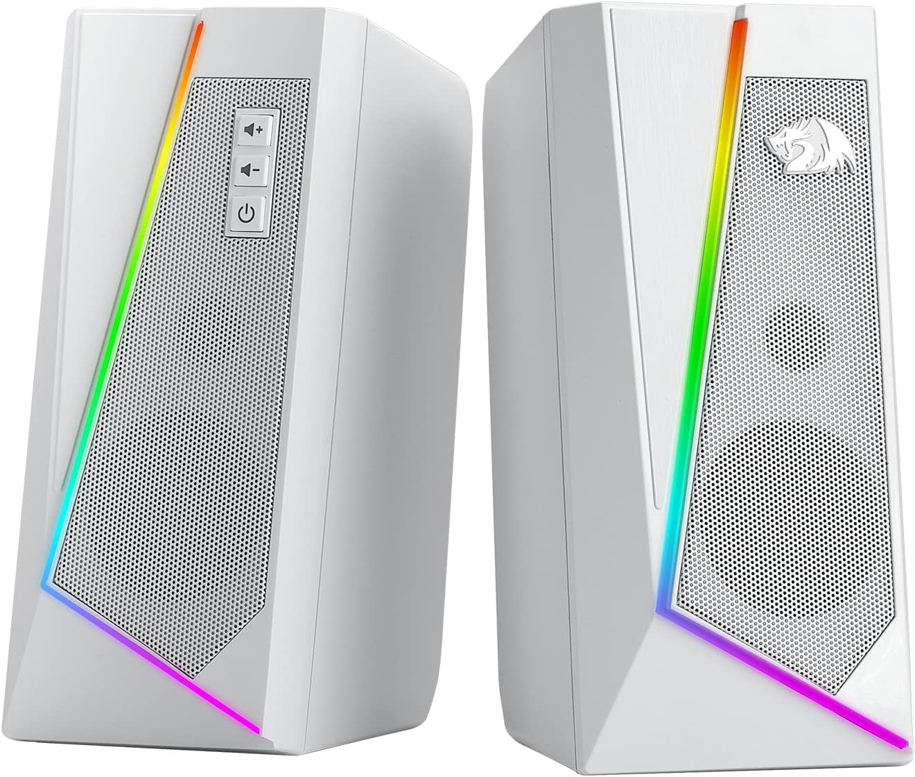 Redragon GS520 RGB Desktop Speakers, 2.0 Channel PC Computer Stereo ...