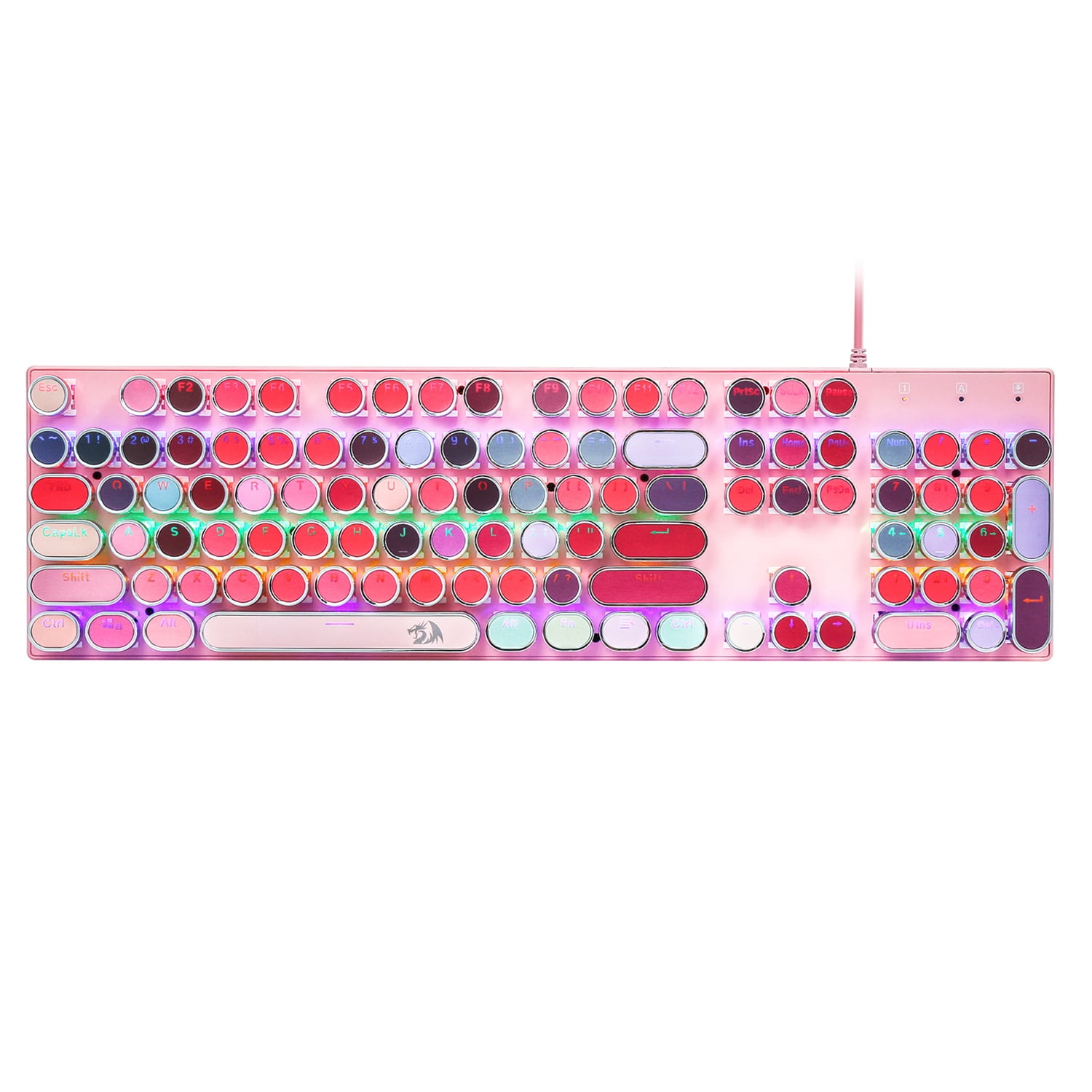 Redragon K228 104 keys Full Size Mechanical Gaming Keyboard Rainbow ...
