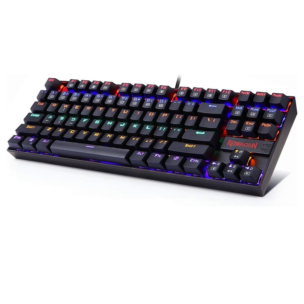 Redragon K552-KR Rainbow Backlight TKL Mechanical Gaming Keyboard 87 ...