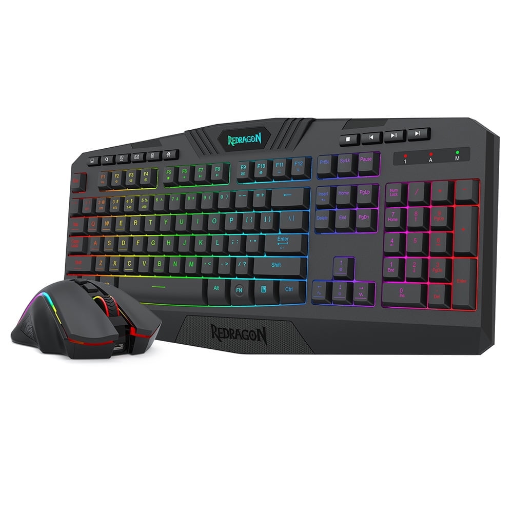 Gaming Keyboard and Mouse Combo - Redragon S101P-KS tri-mode connection ...