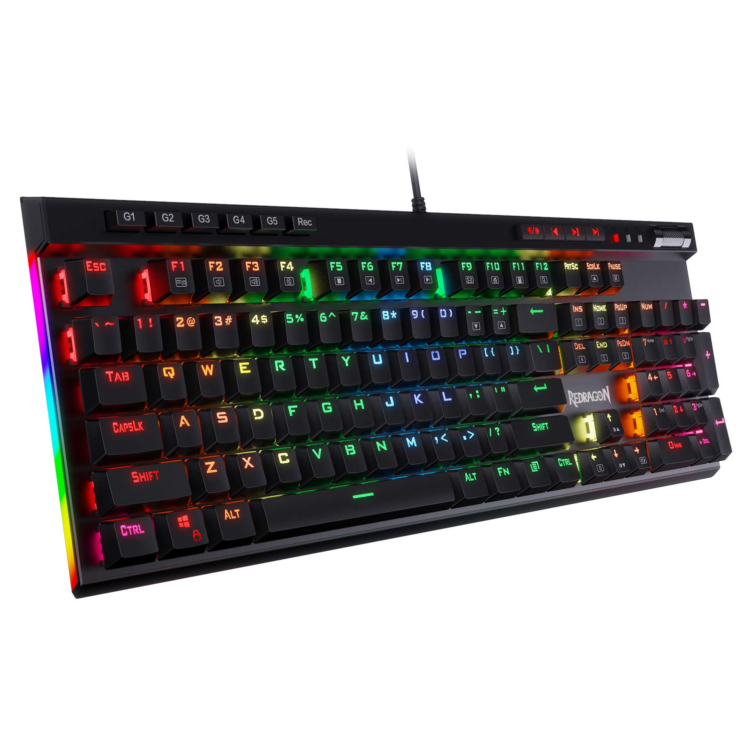 Redragon K580 VATA RGB LED Backlit Mechanical Gaming Keyboard with ...