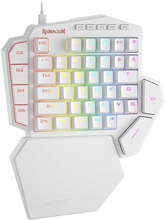 Redragon K585 DITI One-Handed RGB Mechanical Gaming Keyboard, 42 Keys ...