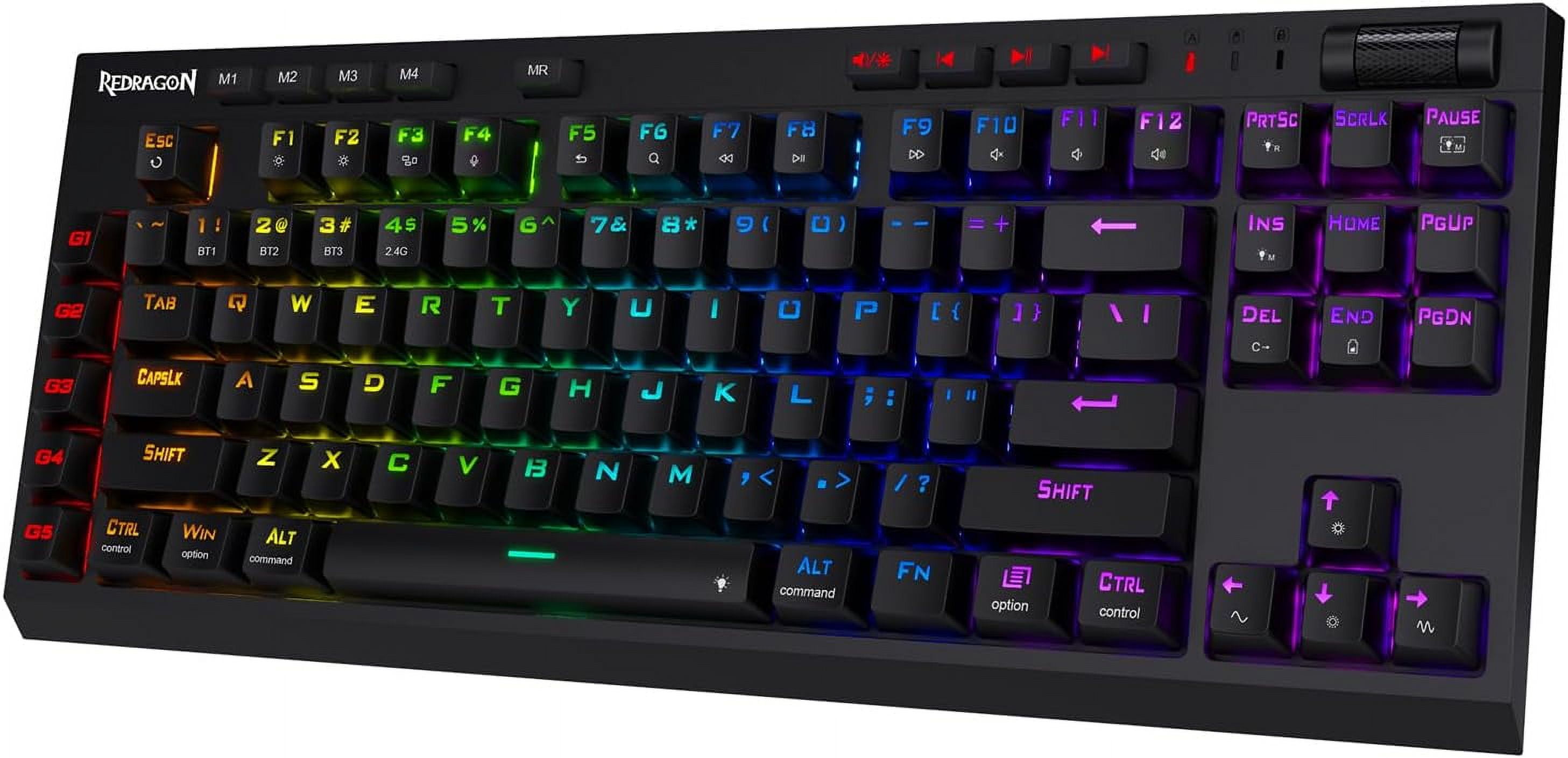 Redragon K596 PRO RGB Mechanical Gaming Keyboard, 5.0 BT/2.4 Ghz/Wired ...