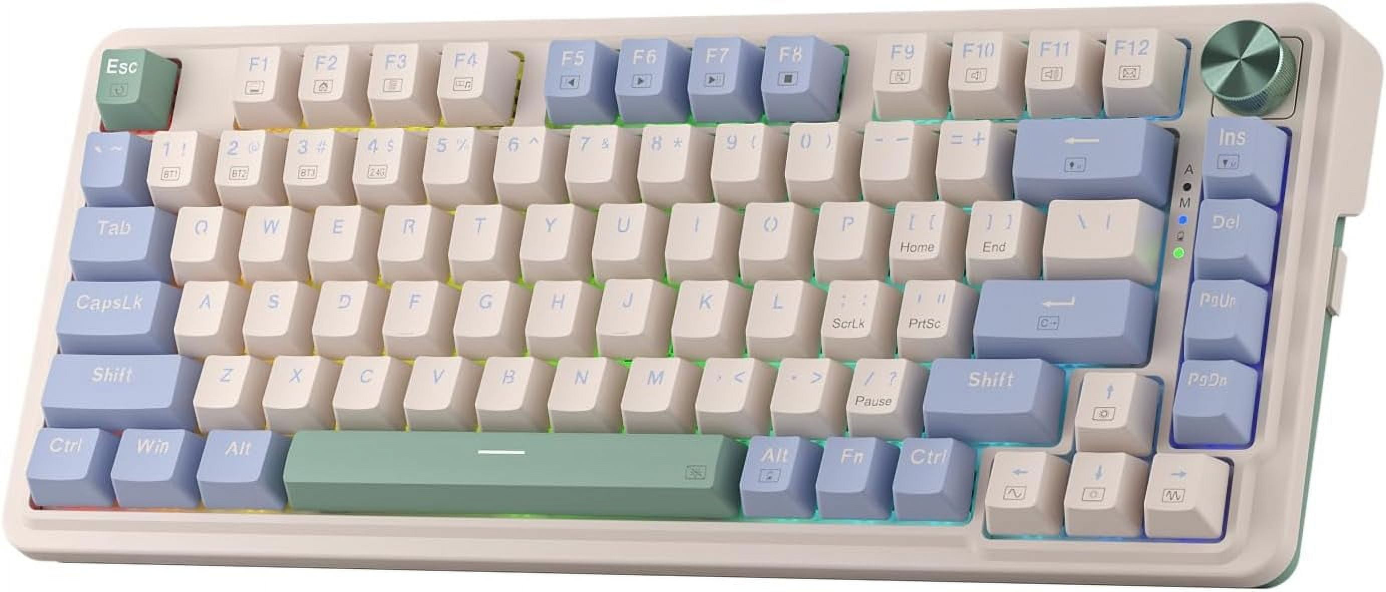Redragon K673 PRO 75% Wireless Gasket RGB Gaming Keyboard, 3-Modes 81 ...