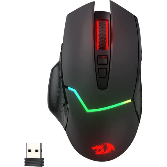 Redragon M690 PRO Wireless Gaming Mouse, 8000 DPI Wired/Wireless Gamer ...