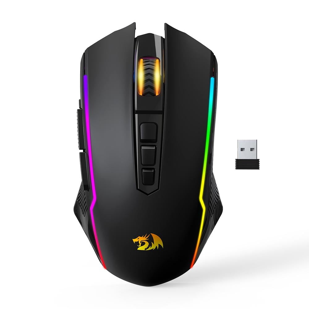 Redragon M914-RGB BT/2.4G/Wied Triple Modes Gaming Mouse 10000 DPI Rapid Fire Buttons - Black ...