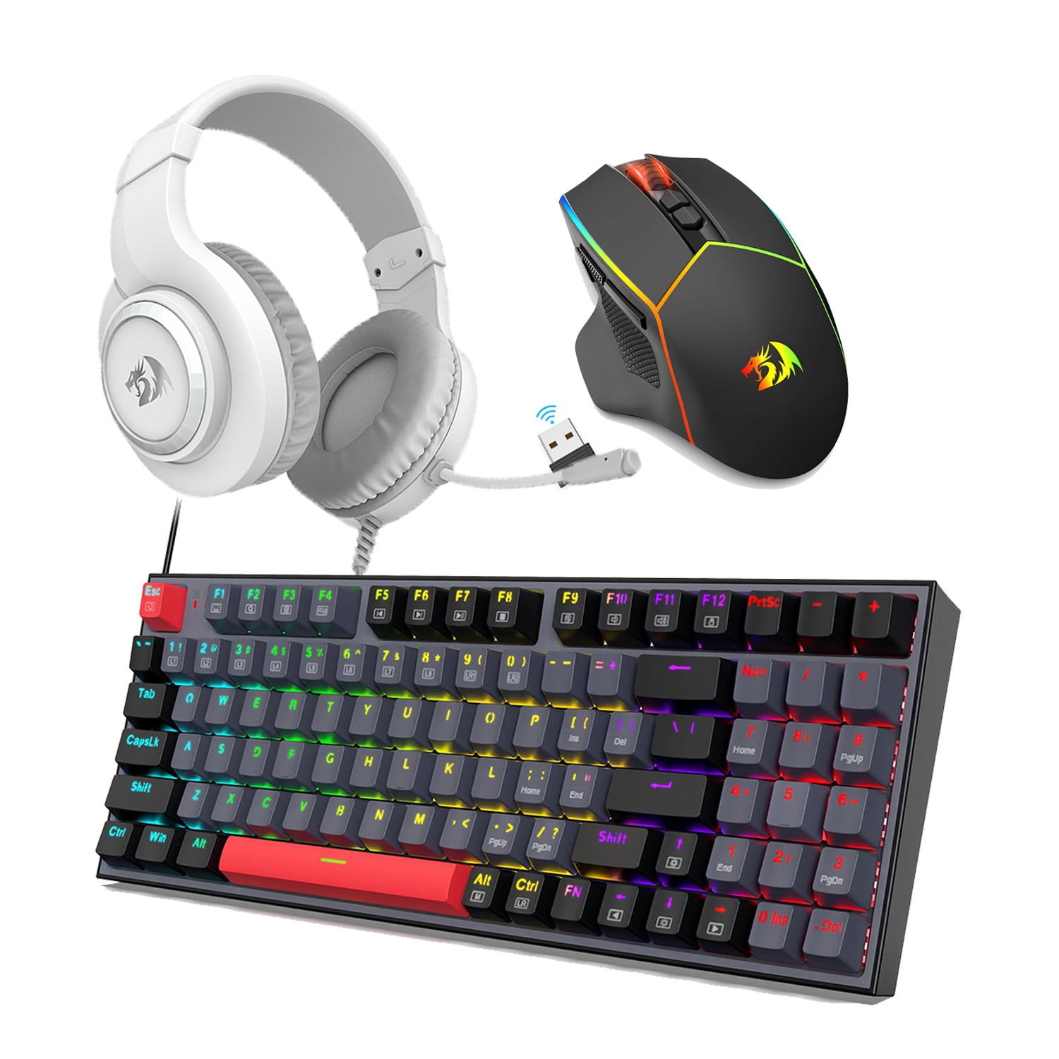 Redragon gaming kit - M814RGB Wired/Bluetooth Triple Modes Gaming Mouse ...