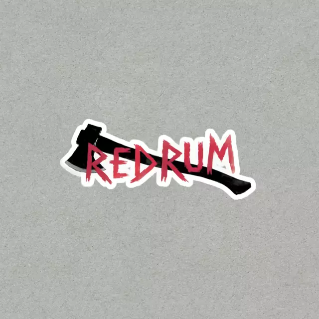Redrum Vinyl Sticker - Creepy Horror Movie Quote Decal For Laptops ...
