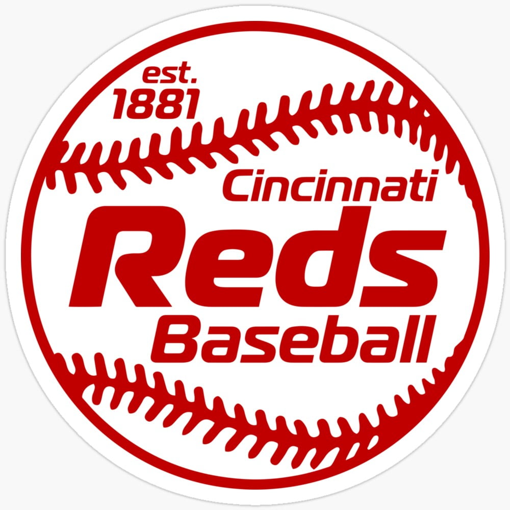 Reds 80S Retro Ball Sticker Baseball Sticker, Football Sticker ...