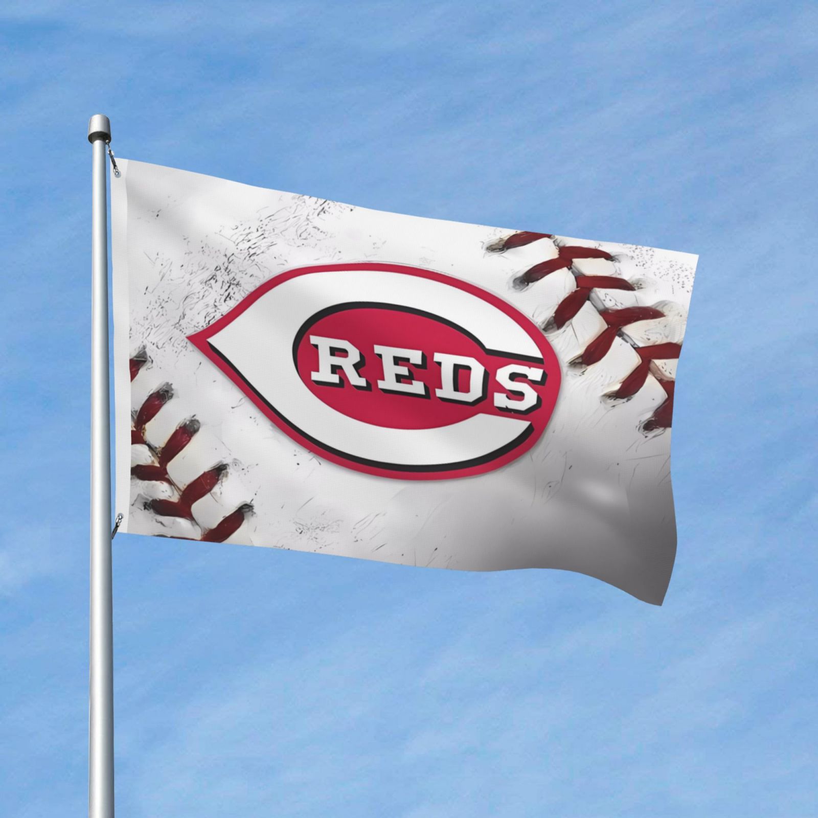 Reds Baseball Team Custom 3x5ft Double Sided Flag Game Day Baseball ...