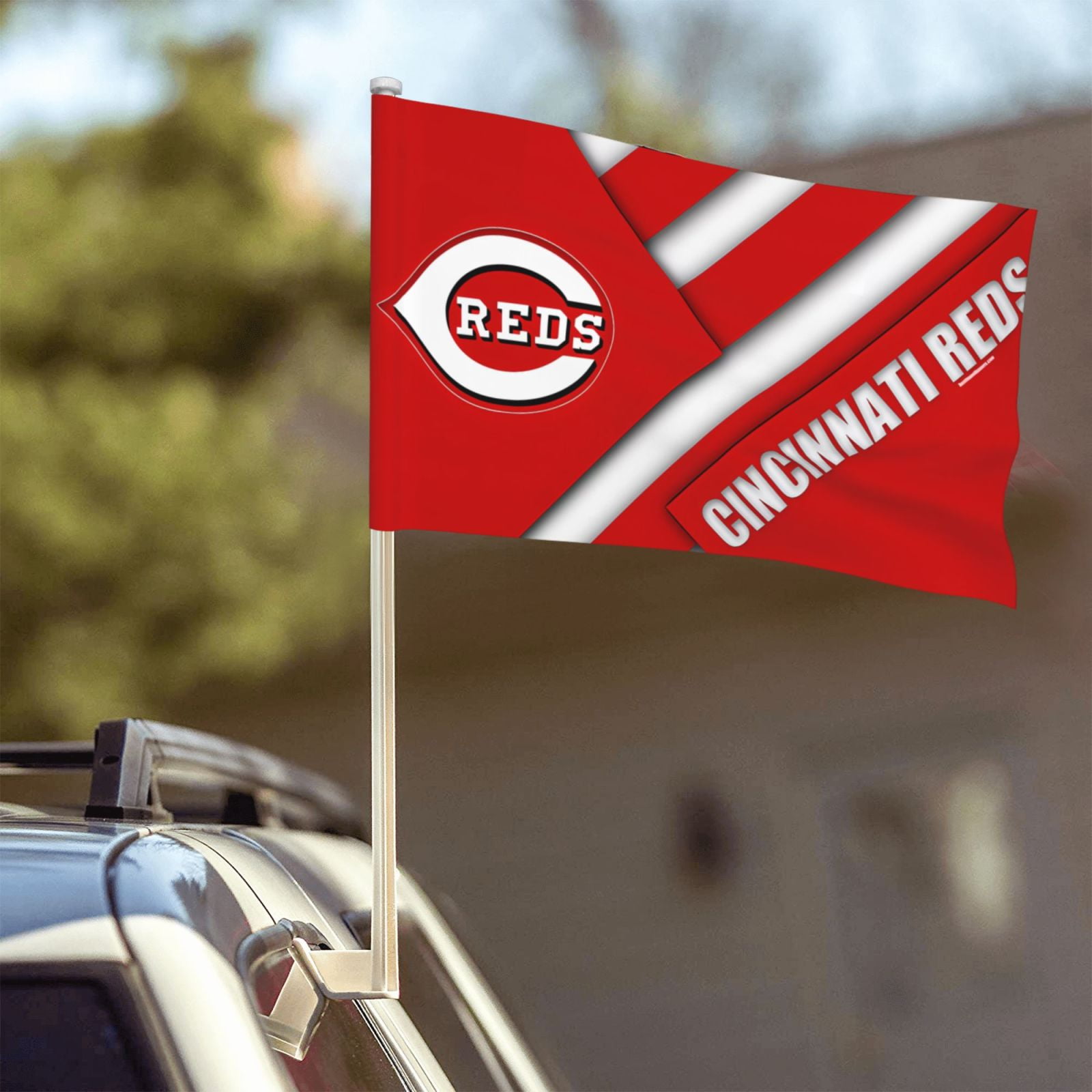 Reds Baseball Team Custom Car Flag 12 x 18 Inch Baseball Team Logo Fan ...