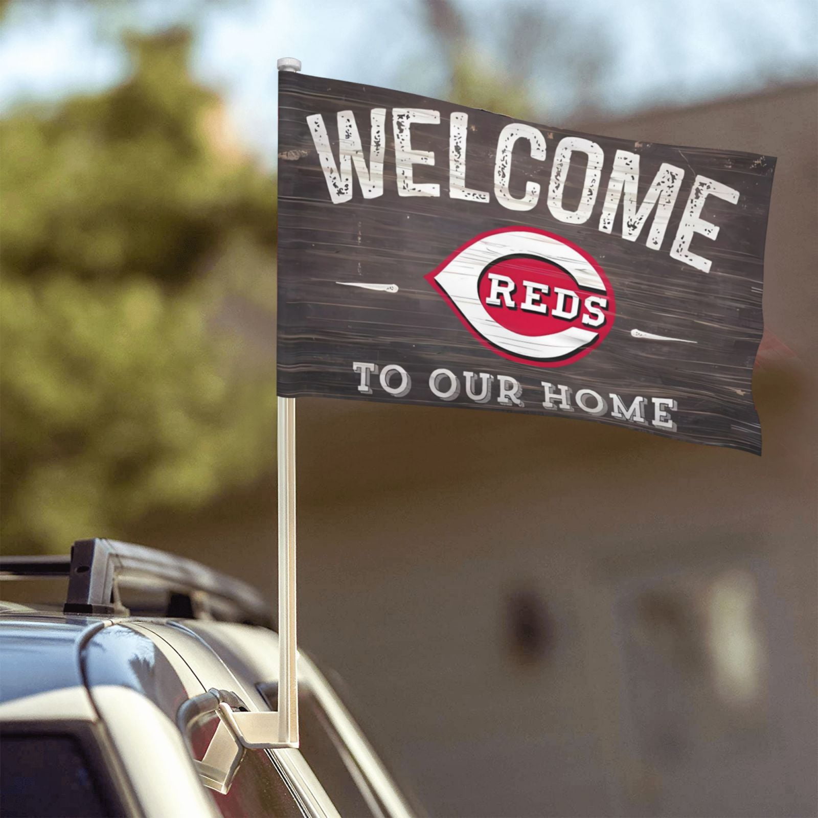 Reds Baseball Team Custom Car Flag 12 x 18 Inch Baseball Team Logo Fan ...