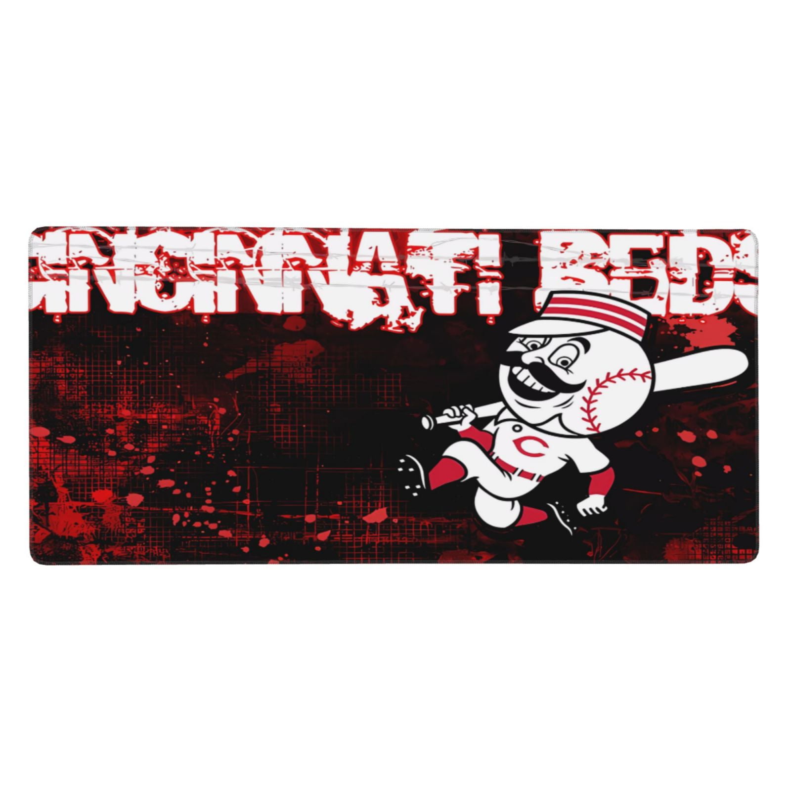 Reds Baseball Team Custom Thick Keyboard Mat 16x35.5 Inch, Extra Wide ...