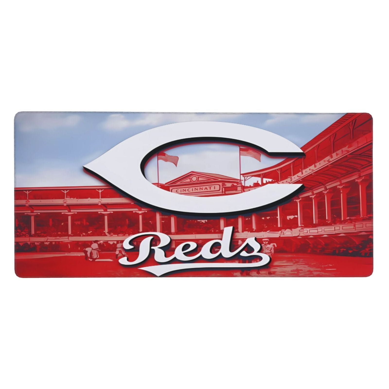 Reds Baseball Team Custom Thick Keyboard Mat 16x35.5 Inch, Extra Wide ...
