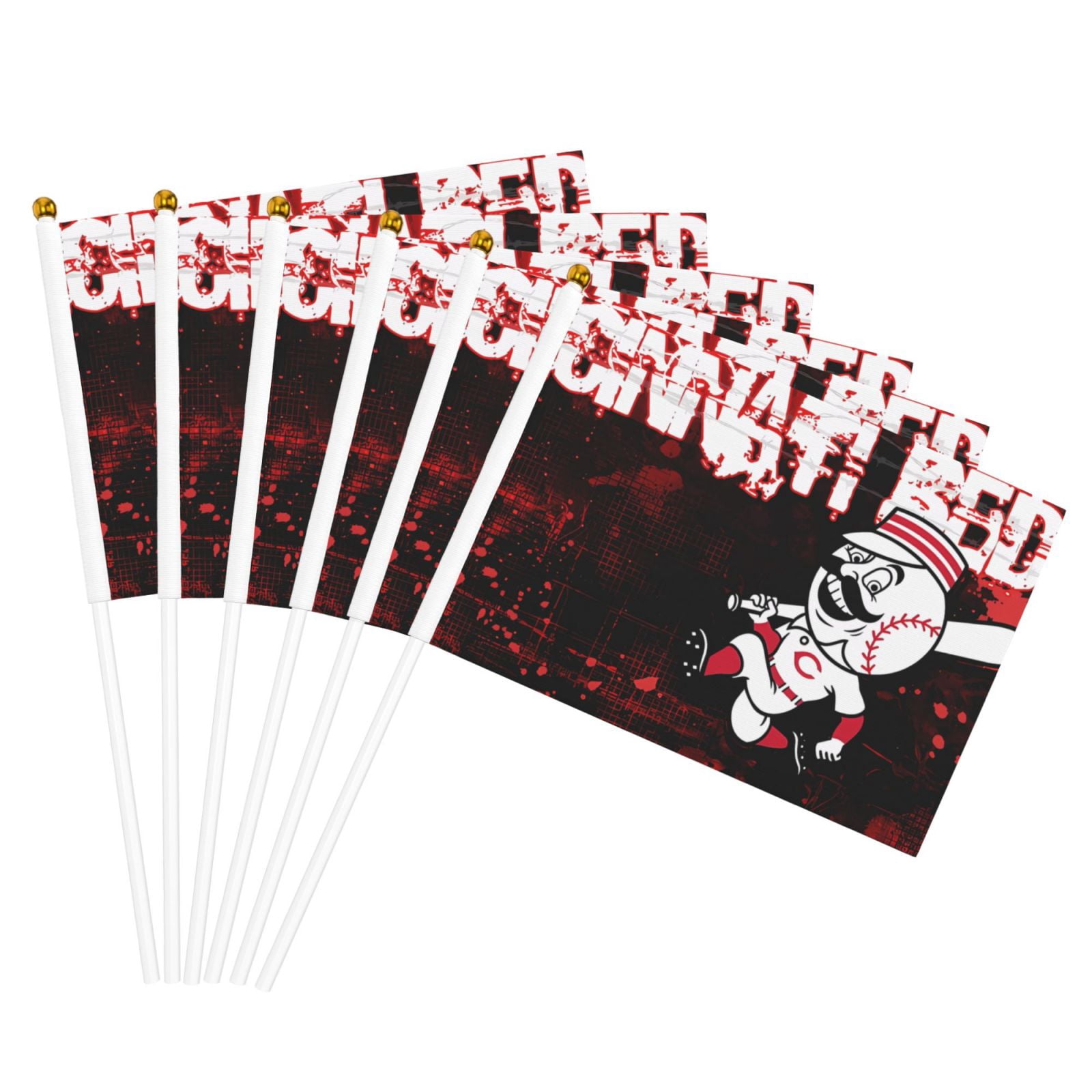 Reds Baseball Team Double Sided Hand Waving Flag, Spectator Hand Waving ...