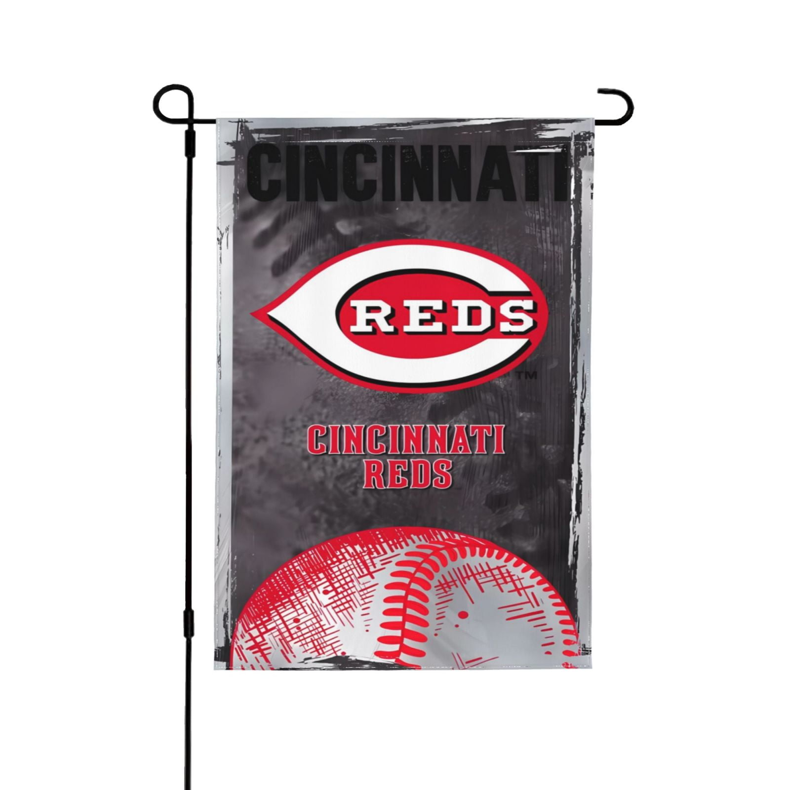Reds Baseball Team Front Garden Flag, Fans Spectator Flag Hanging Flag ...