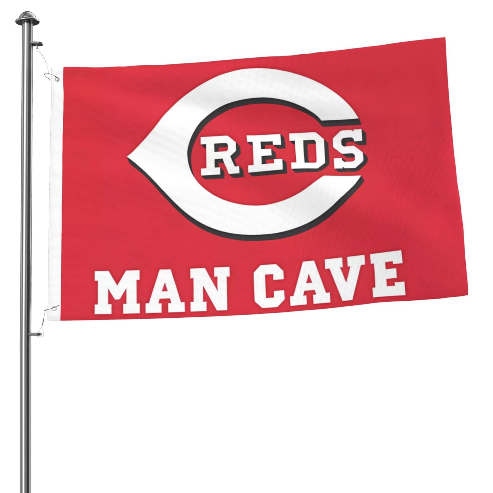 Reds Baseball Team Garden Flag Indoor Outdoor Decoration Double Sided ...