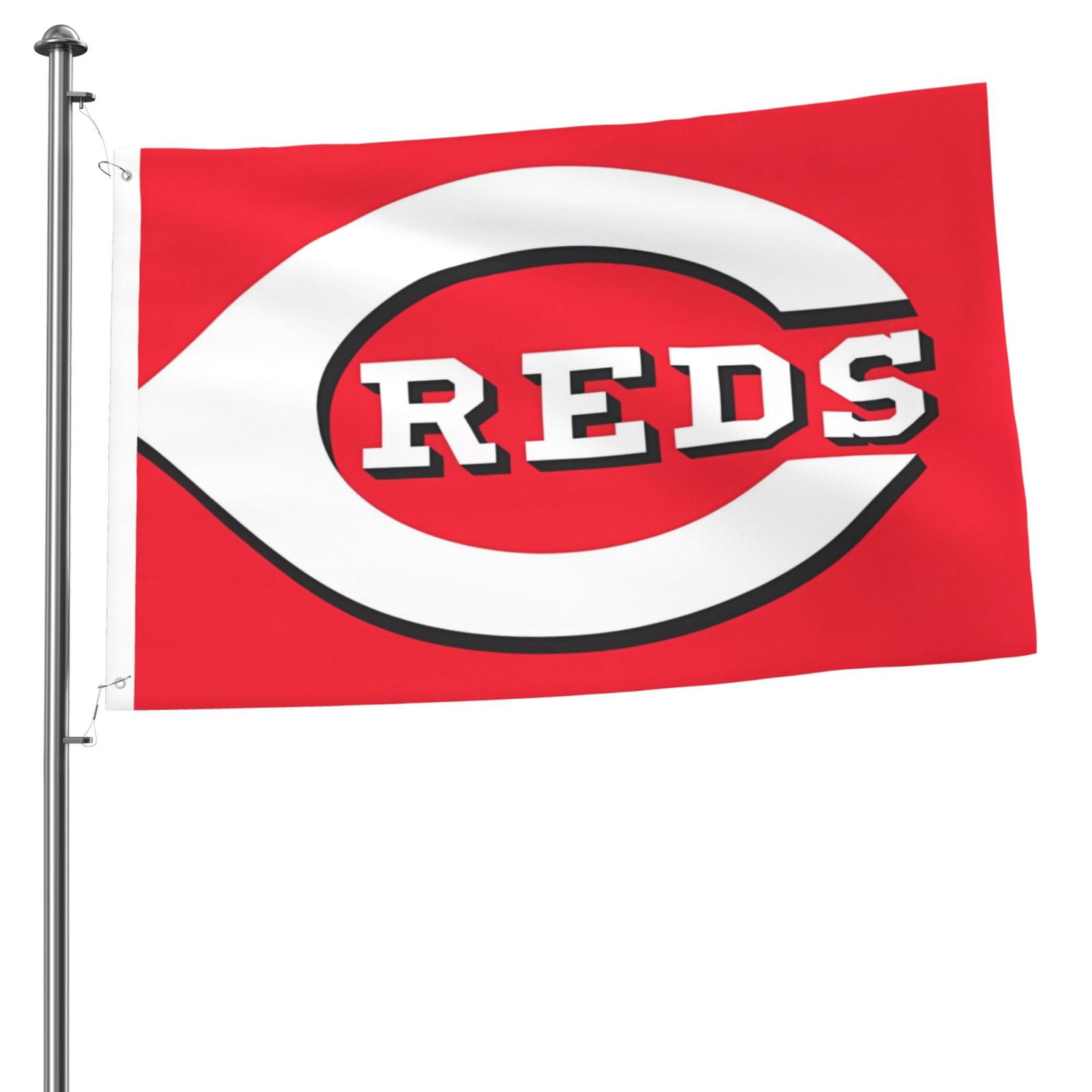 Reds Baseball Team Garden Flag Indoor Outdoor Decoration Double Sided ...
