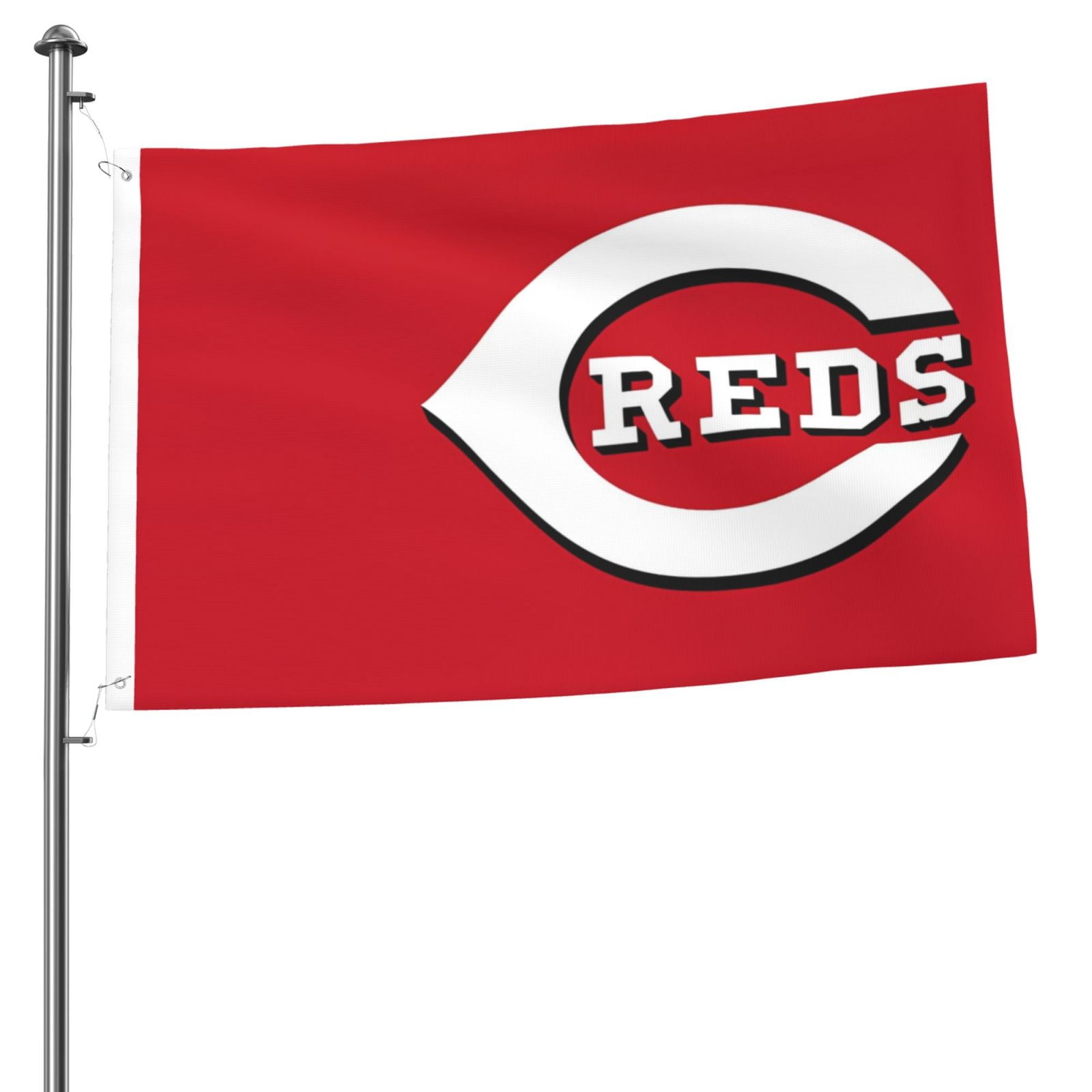 Reds Baseball Team Garden Flag Indoor Outdoor Decoration Double Sided ...