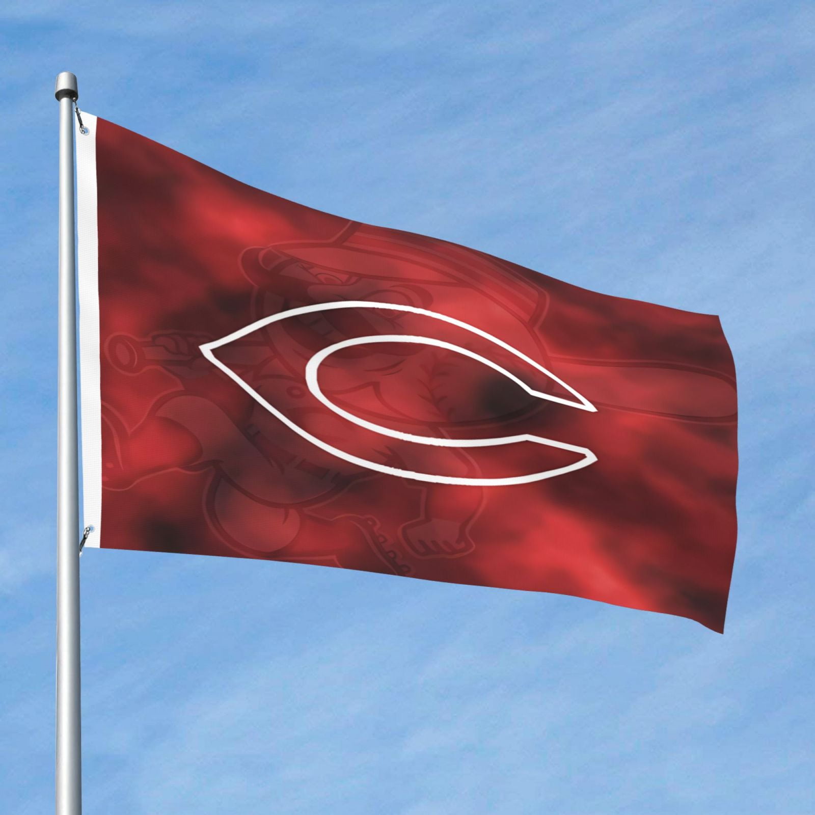 Reds Baseball Team Outdoor Double Sided Flag 2X3FT Easy to Install ...