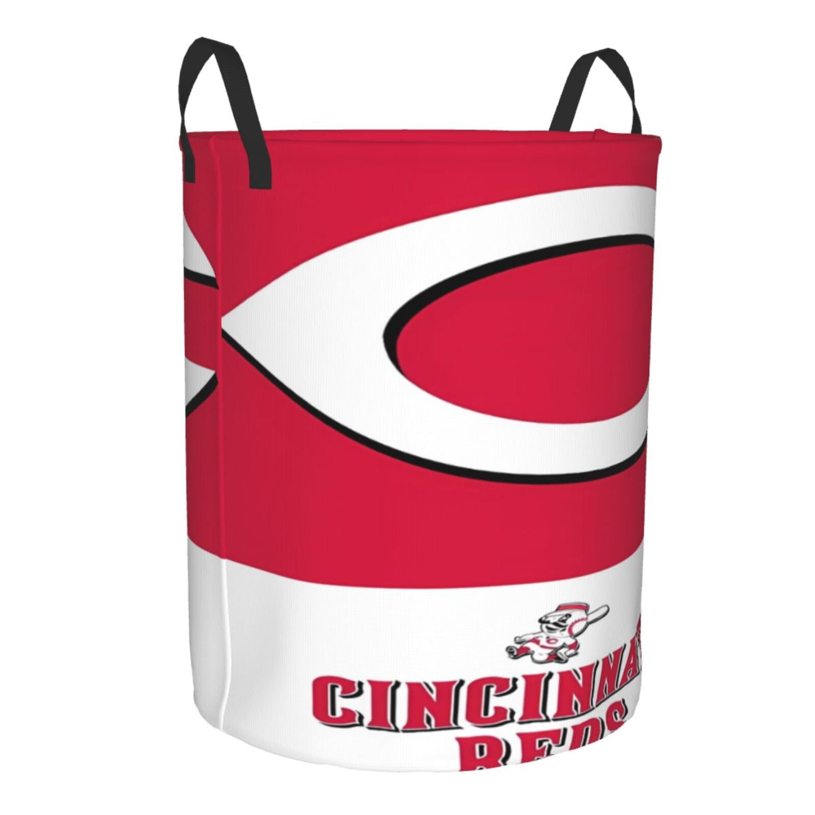 Reds Baseball Team Round Single Layer Laundry Basket, Cute Boys Girls ...