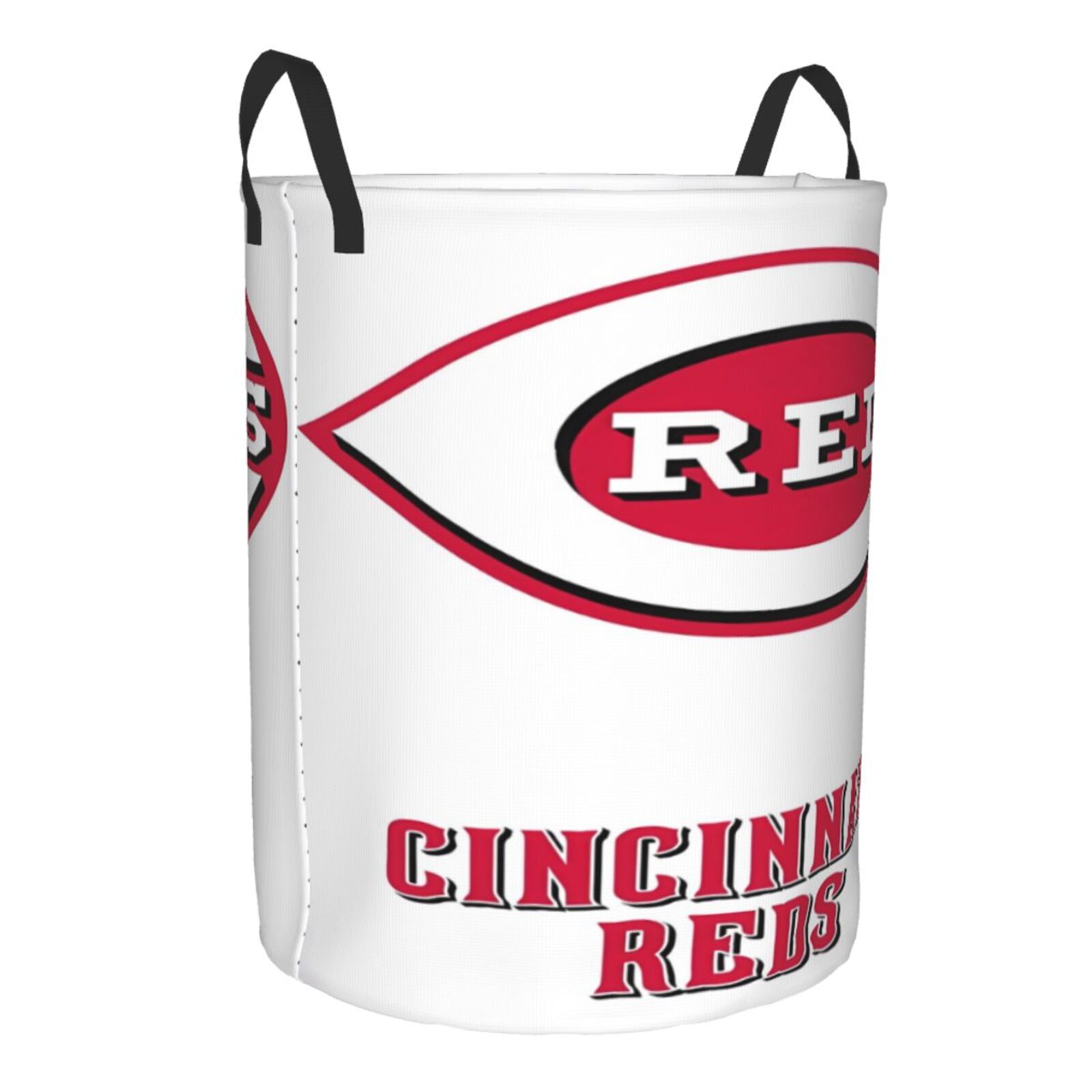 Reds Baseball Team Round Single Layer Laundry Basket, Cute Boys Girls ...