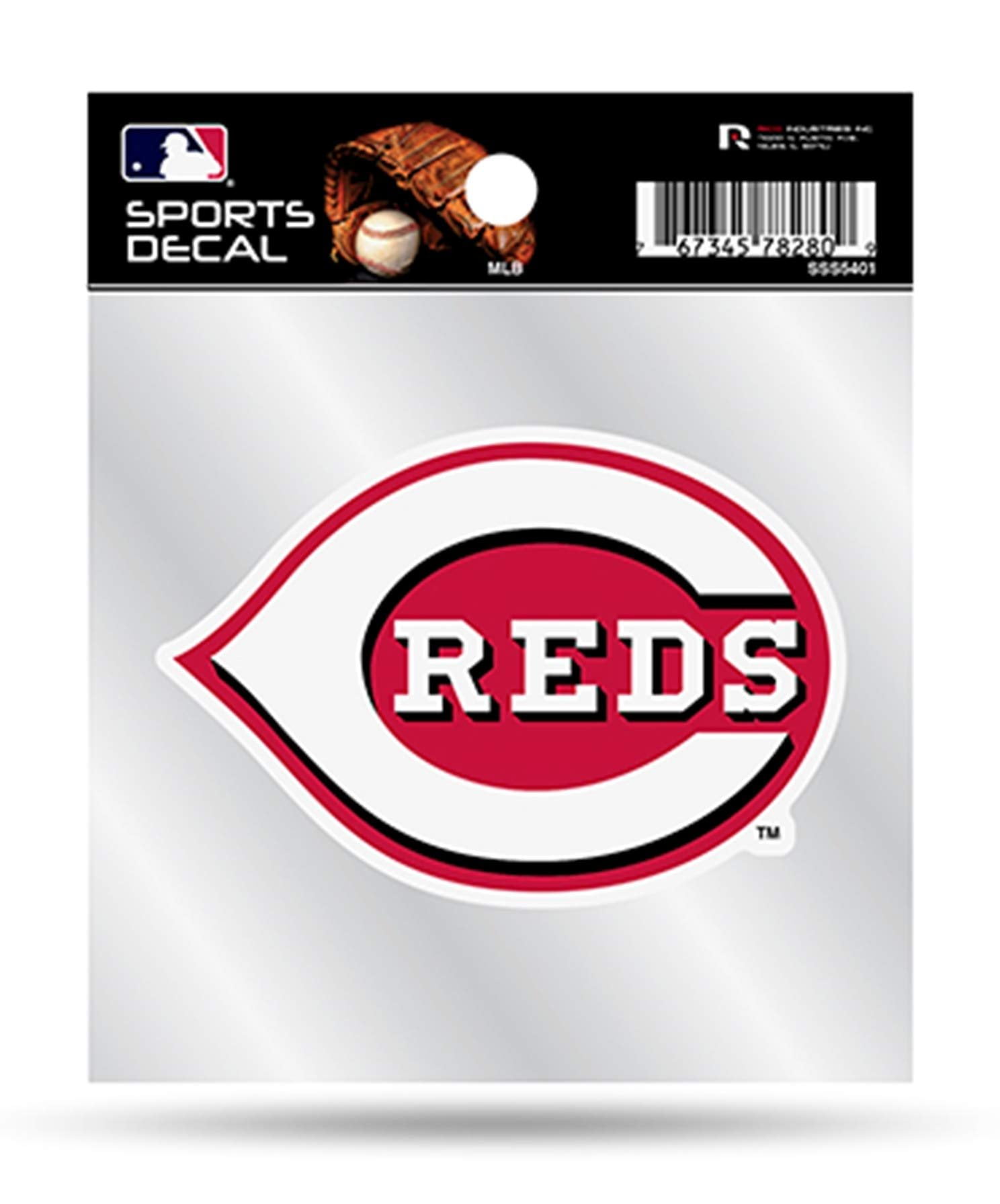 Reds Clear Backer Decal W/Primary Logo 4"X4" SSS5401 Reds Clear Backer ...