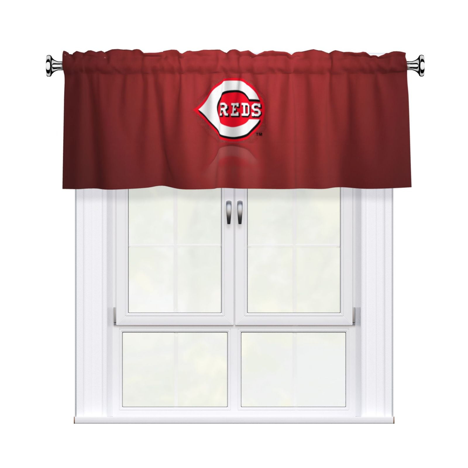 Reds Custom Valance Rod Short Curtain Sports Decoration Series Heat ...