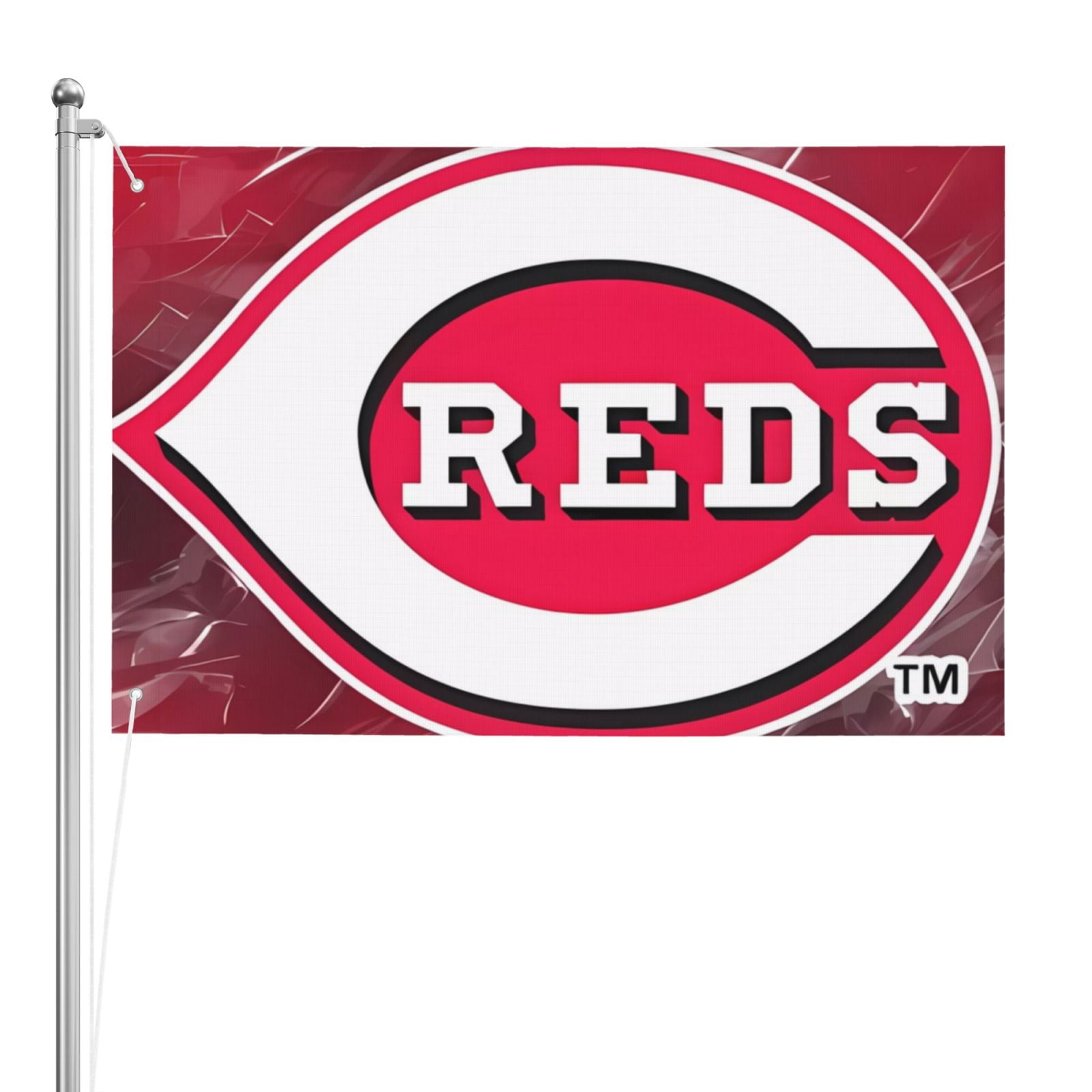 Reds Three Layer personalized Double Sided Flag Football Fans National ...