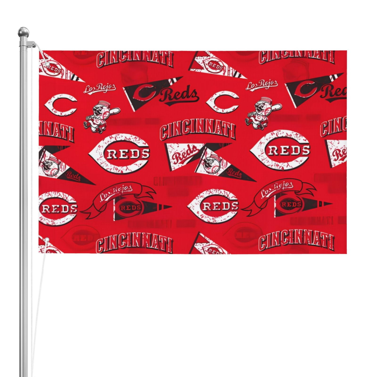 Reds Three Layer personalized Double Sided Flag Football Fans National ...