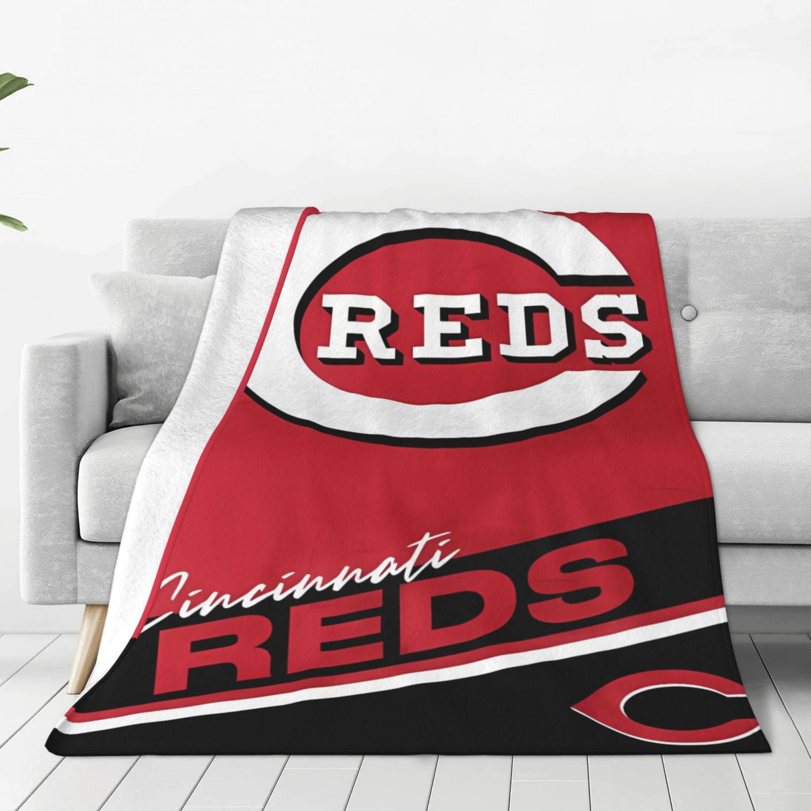 Reds USA Baseball Team Ultra - Soft Micro Fleece Blanket Anti - pilling ...