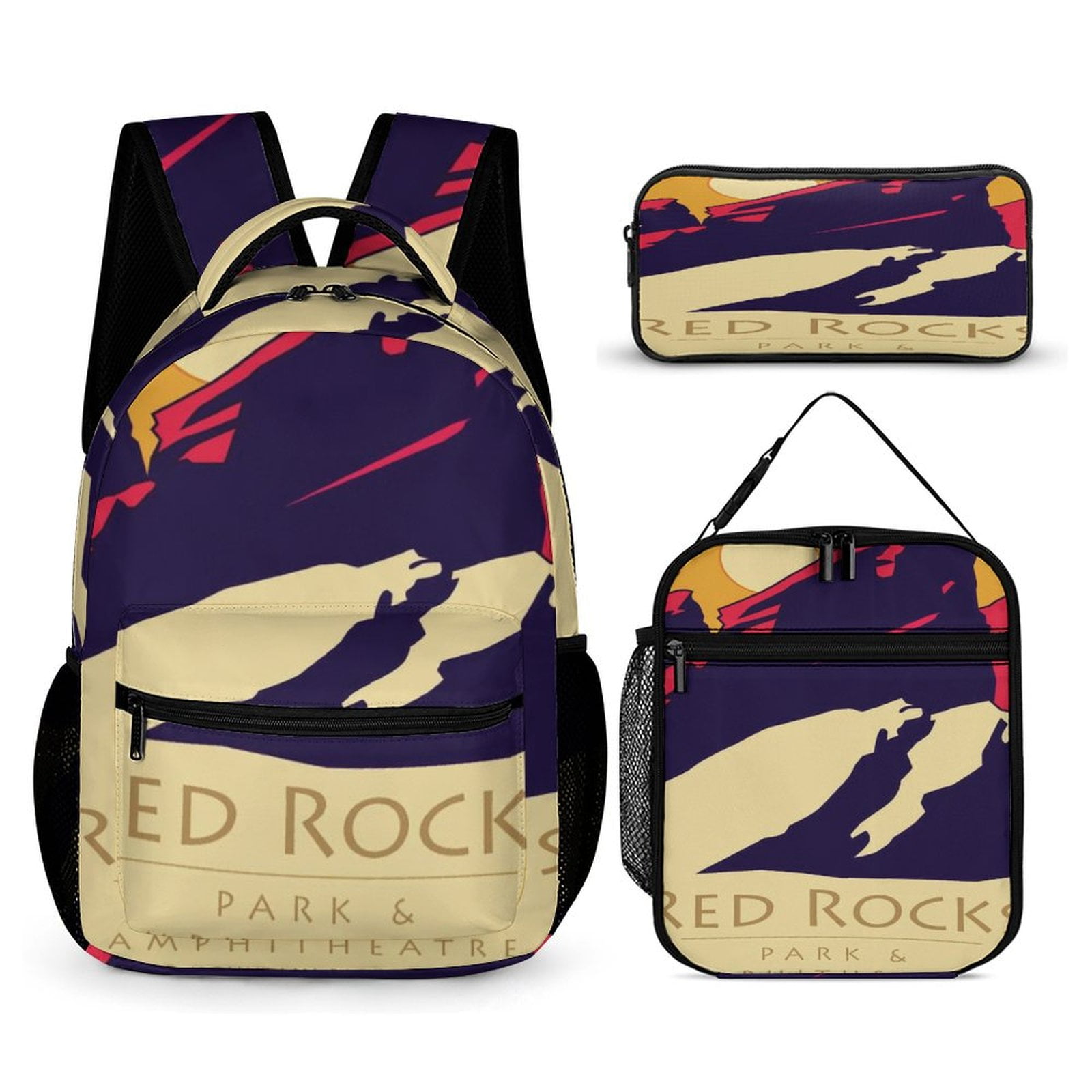 Redstone Theater (2)-correct-correct 3 Piece Backpack Set Anime Casual ...