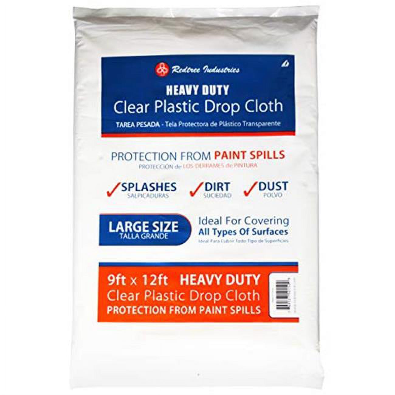 Redtree Industries 3006.1276 9 x 12 ft. Plastic Drop Cloth - Walmart.com