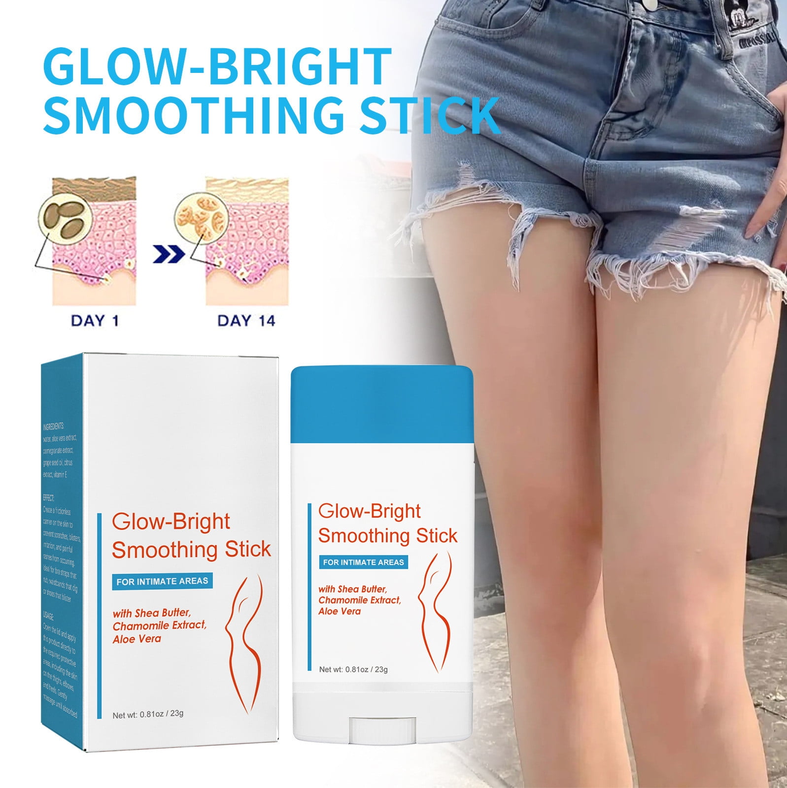 Reduce Chafing Balm, Thigh Rescue Reduce Chafing Stick, Waterproof ...