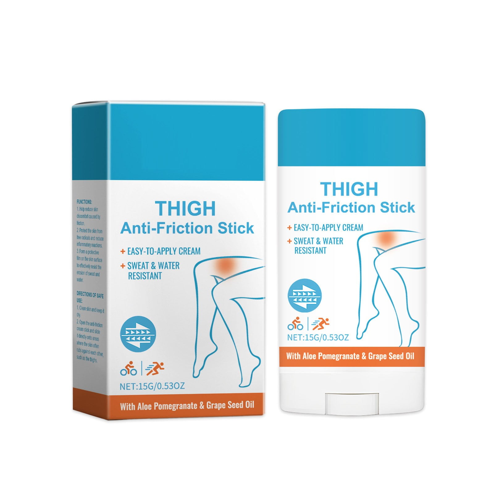 Reduce Chafing Balm,Thigh Rescue Reduce Chafing Stick,Waterproof Reduce ...