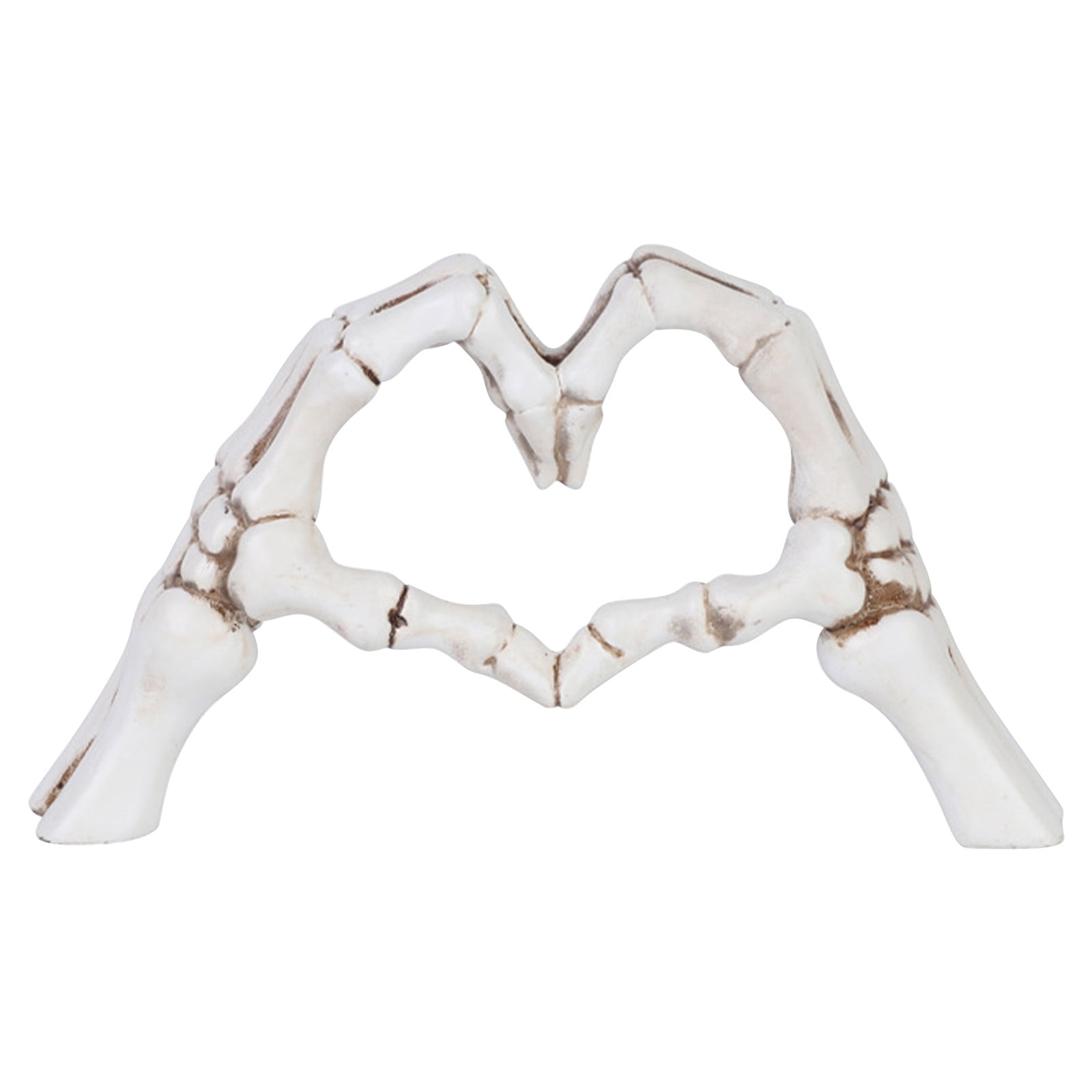 Herrnalise White Hand Bone Heart Statue,Handmade Sculpture Home Decor ...